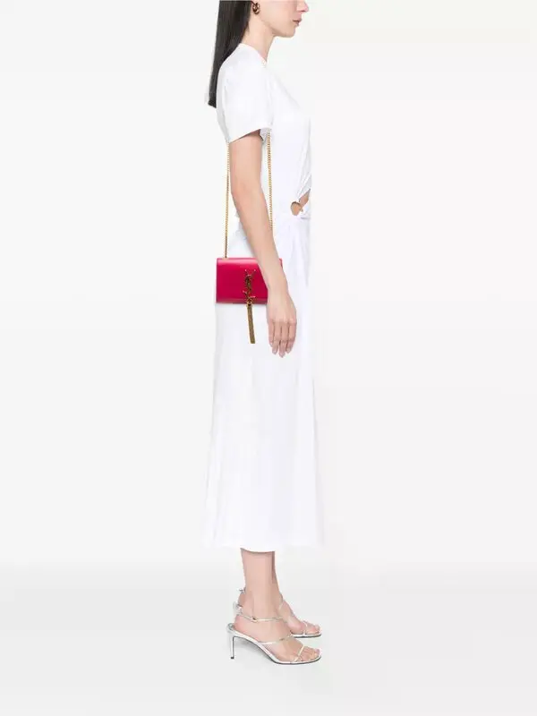 Saint Laurent 2015 Small Smooth Calfskin Monogram Kate Tassel Crossbody Bag - Pink