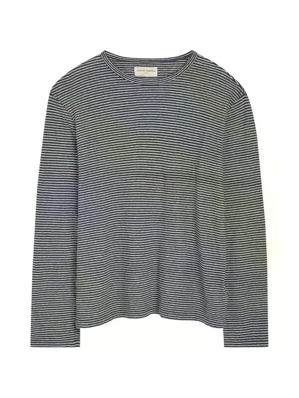 Officine Générale Striped-pattern T-shirt - Blue
