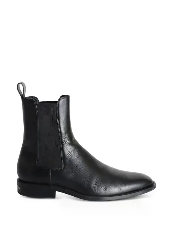 Balenciaga Chelsea Leather Boots - Black