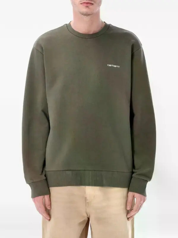 Carhartt Work In Progress Logo Print Crew Neck Sweater