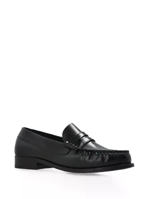 ALOHAS Rivet Leather Loafers - Black