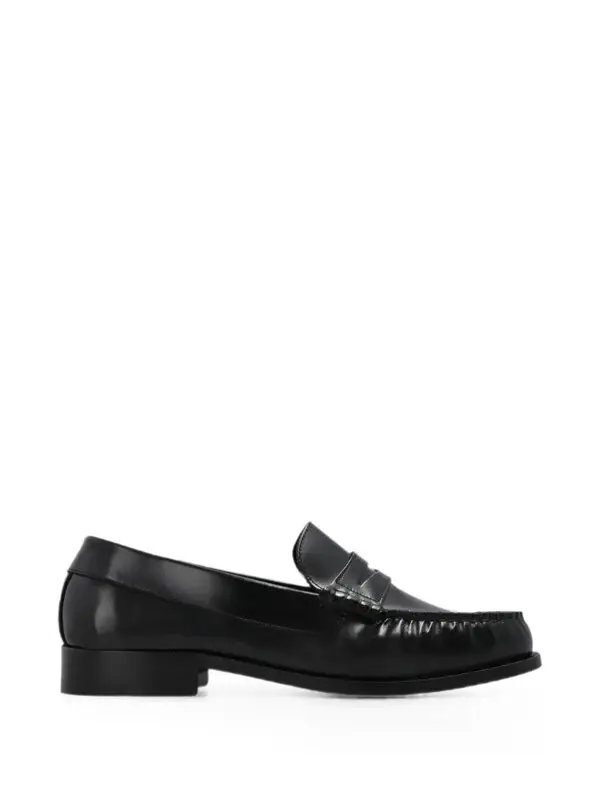 ALOHAS Rivet Leather Loafers - Black