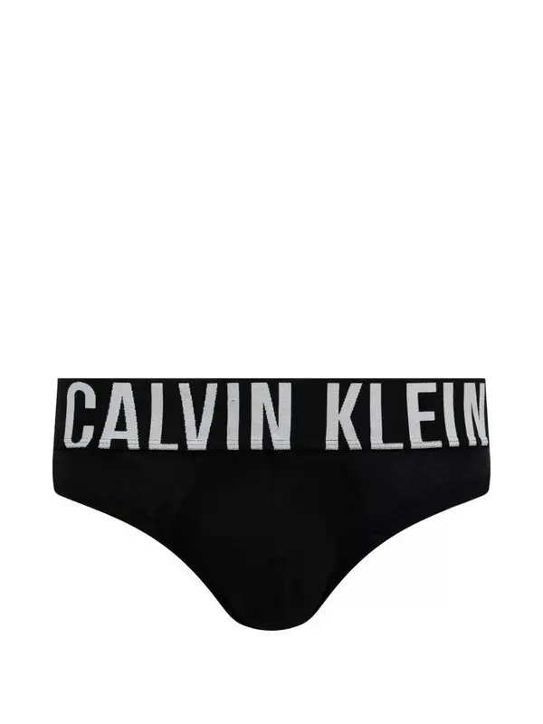 Calvin Klein Logo-waistband Briefs - Black