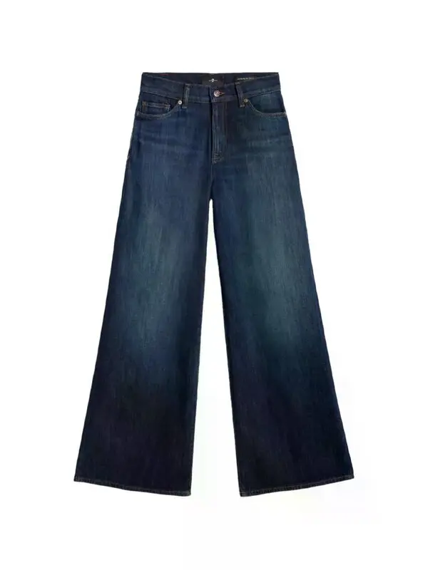 7 For All Mankind Wide-leg Jeans - Blue