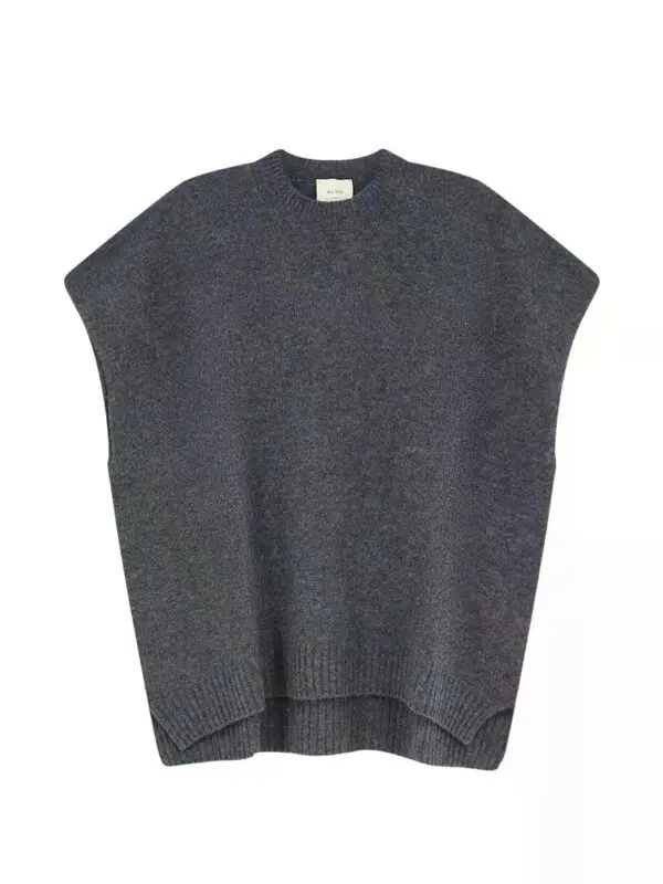 ALYSI Sleeveless Boxy-fit Sweater - Grey