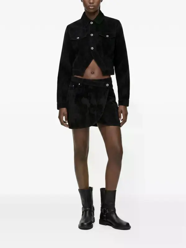 Karl Lagerfeld Velvet Denim Mini Skirt
