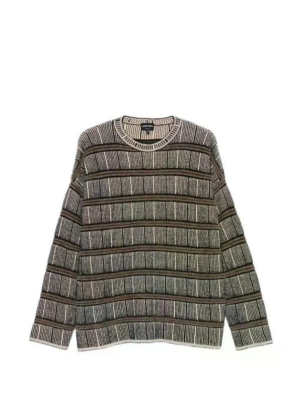 Giorgio Armani Striped Jacquard-knit Sweater