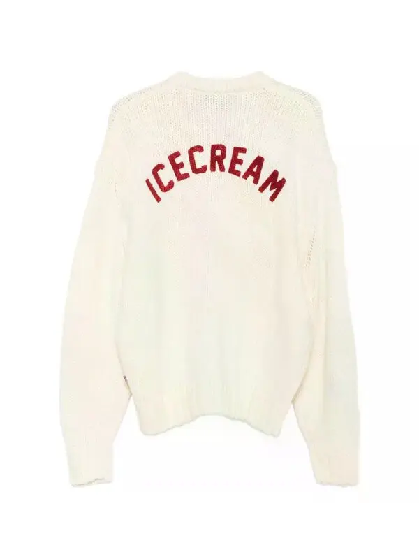 ICECREAM Logo-embroidered V-neck Cardigan