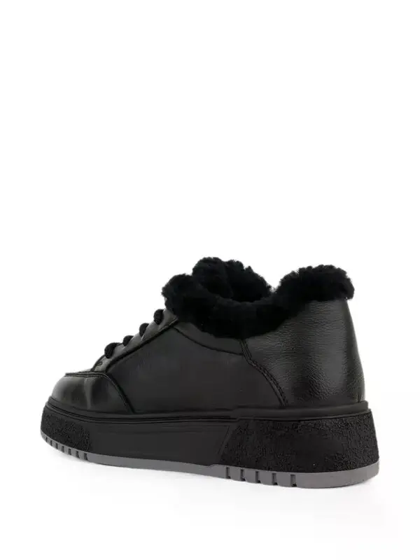LINDA BAUMANN Shearling-trim Platform Sneakers