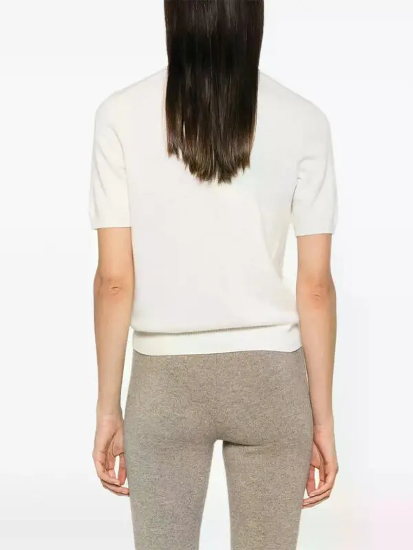 Eric Bompard Cashmere Short-sleeve Crew-neck Top