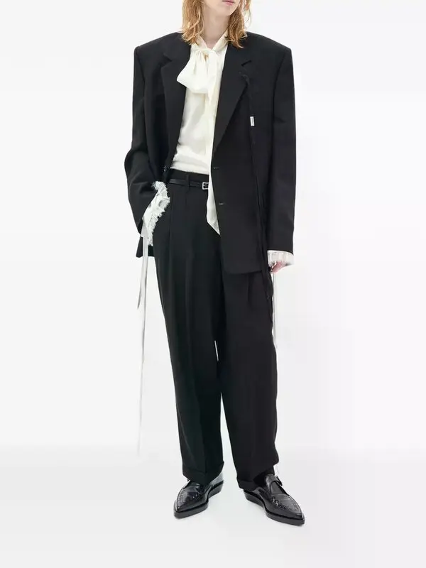ANN DEMEULEMEESTER Agdar Pleated Tapered Trousers