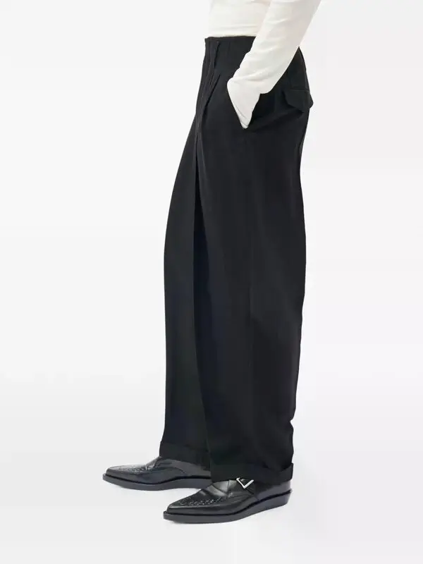 ANN DEMEULEMEESTER Agdar Pleated Tapered Trousers