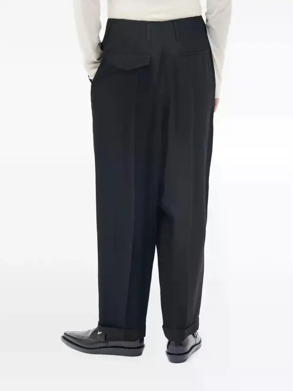 ANN DEMEULEMEESTER Agdar Pleated Tapered Trousers