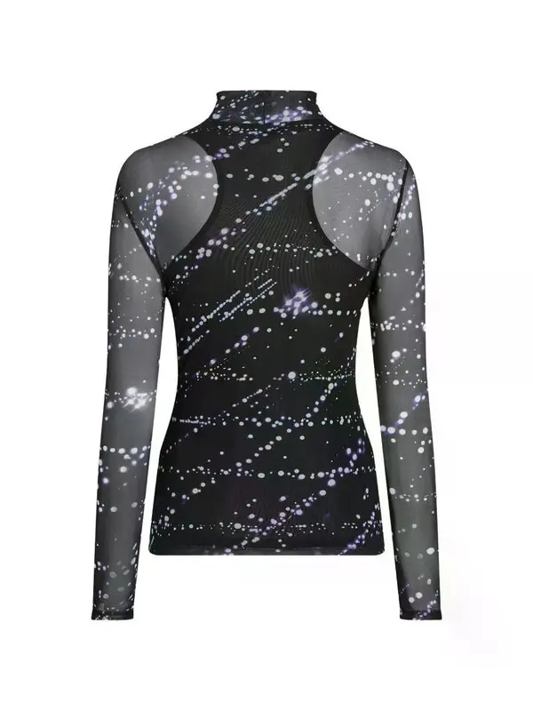 Karl Lagerfeld Mesh All-over-print Top