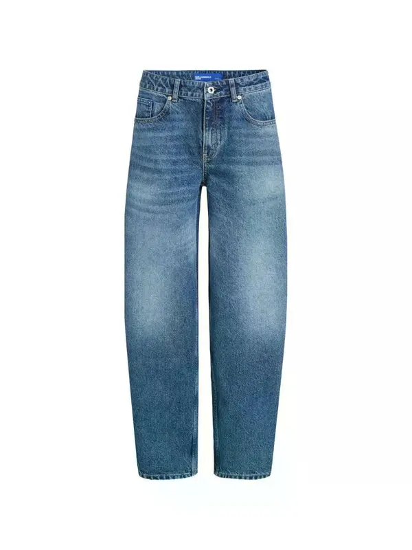 Karl Lagerfeld Mid-rise Barrel Seamed Jeans - Blue