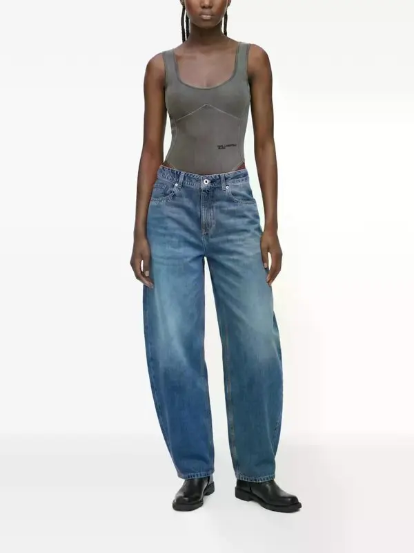 Karl Lagerfeld Mid-rise Barrel Seamed Jeans