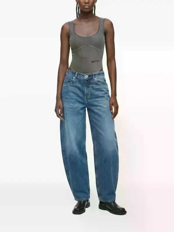 Karl Lagerfeld Mid-rise Barrel Seamed Jeans