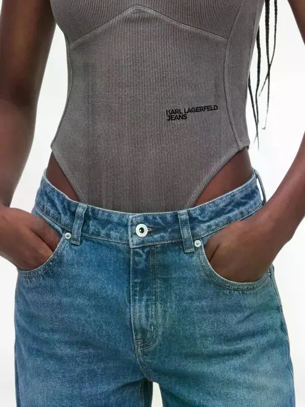 Karl Lagerfeld Mid-rise Barrel Seamed Jeans