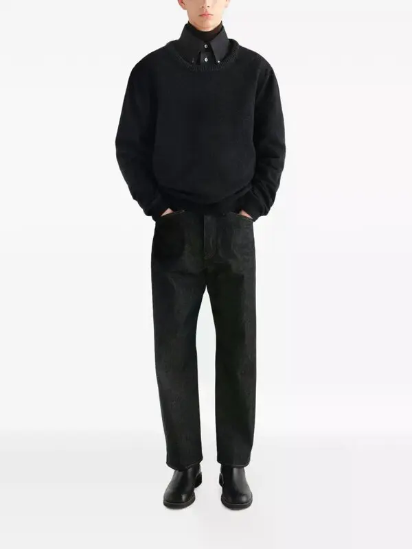 LEMAIRE Crew-neck Sweater In Alpaca Wool Blend