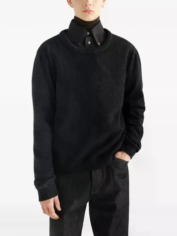 LEMAIRE Crew Neck Alpaca Wool Blend Sweater
