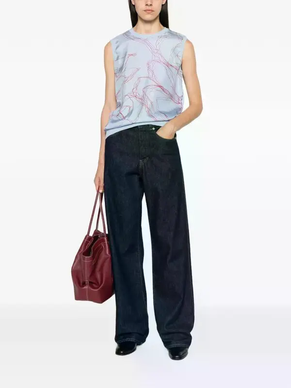 Fabiana Filippi Graphic Print Sleeveless Top