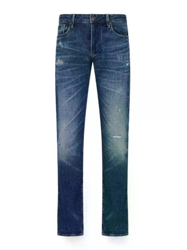 Emporio Armani Distressed Whiskered Jeans