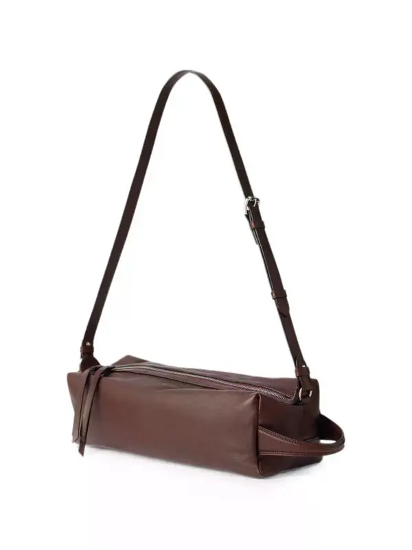 LEMAIRE Care Shoulder Bag In Nappa Lambskin - Brown