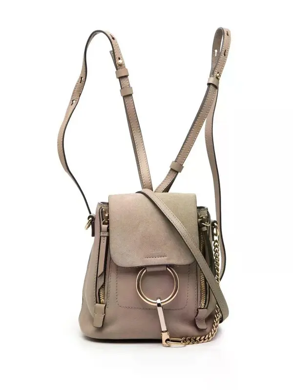 Chloé 2017 Mini Calfskin And Suede Faye Backpack - Brown