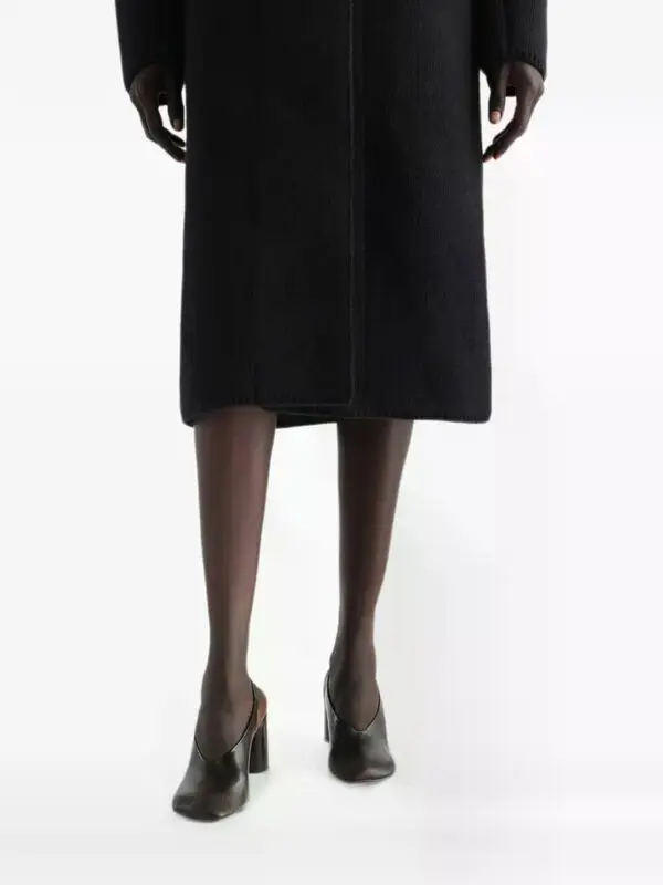 LEMAIRE Glove Slingback Pumps 80mm Block Heel In Lambskin Leather