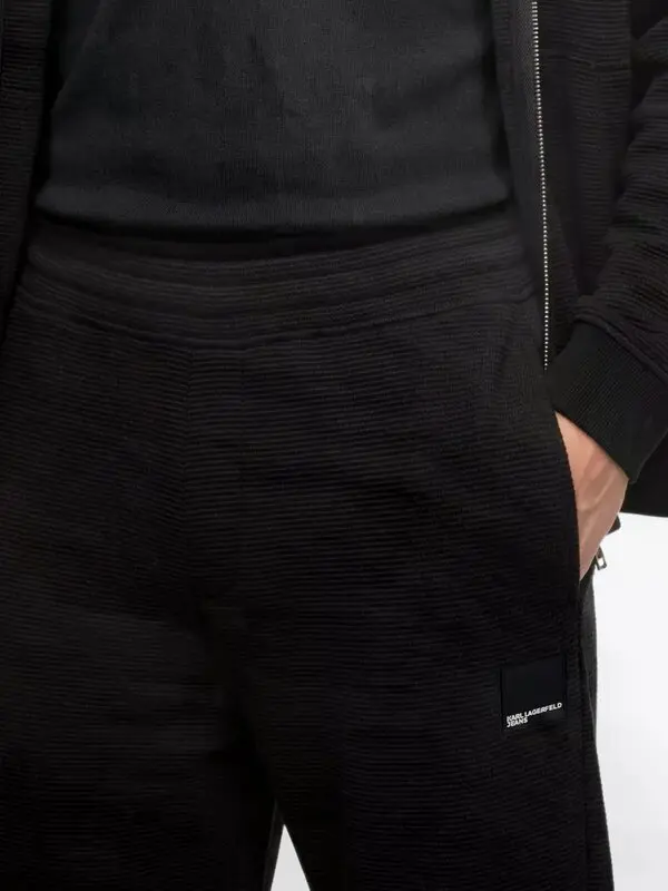 Karl Lagerfeld Waffle-knit Track Pants