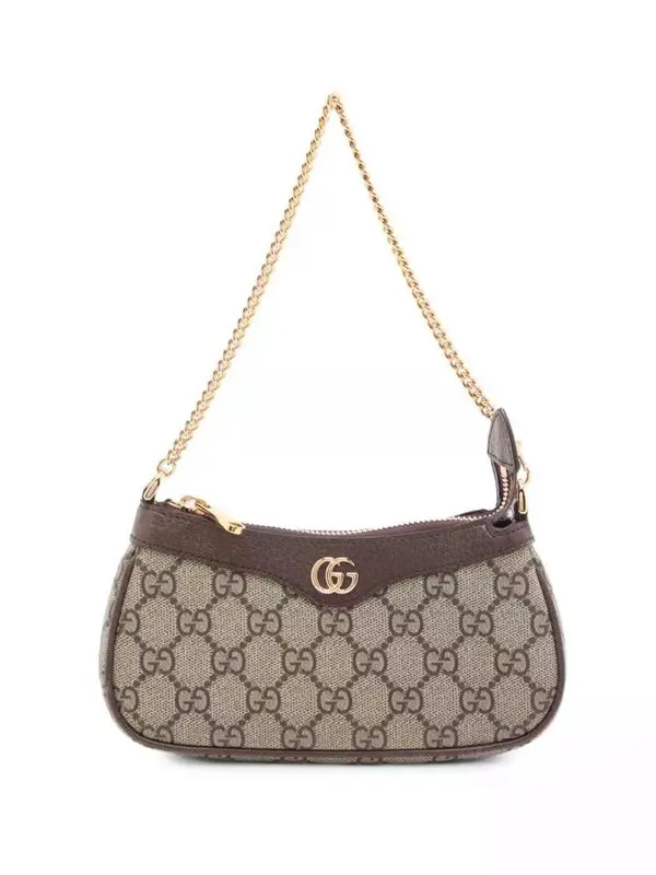 Gucci 2016-2026 Small Gg Supreme Ophidia Shoulder Bag - Neutrals