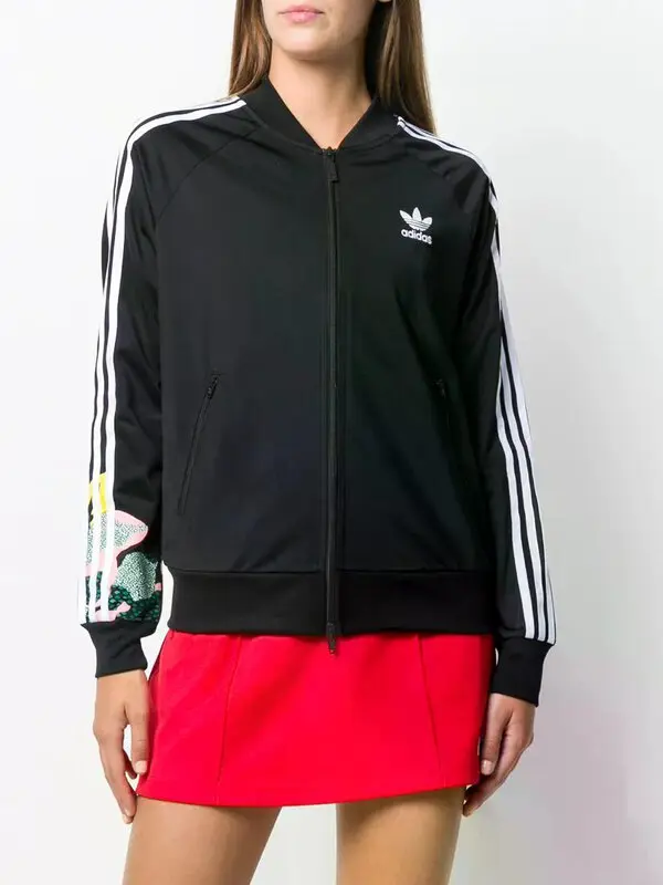 Adidas Graphic-print Zip-up Track Jacket
