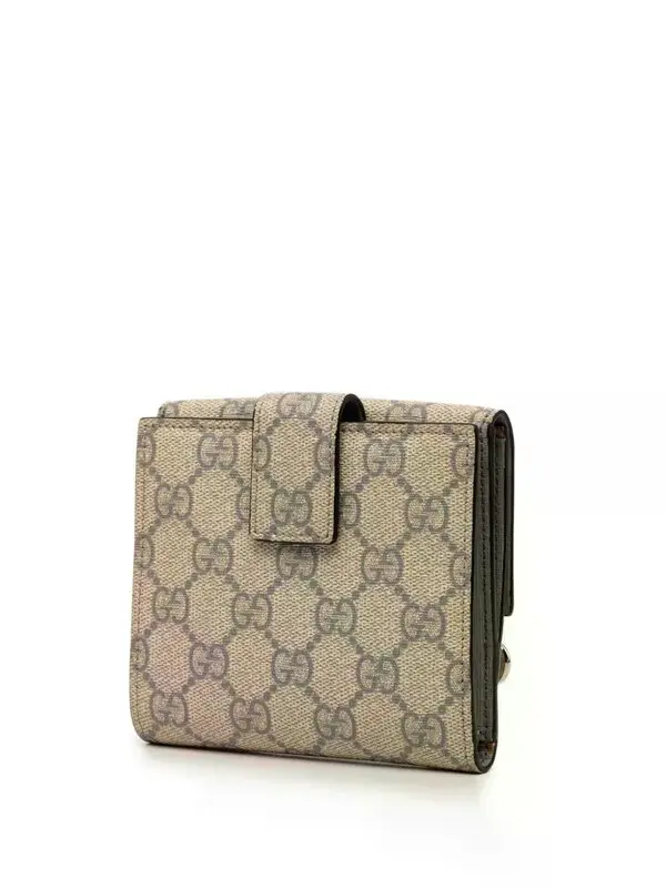 Gucci 2000-2015 Gg Supreme Interlocking G Pierce French Flap Wallet Small Wallets