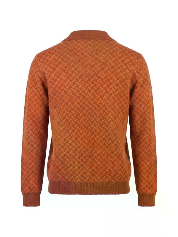 DRUMOHR Geometric-pattern Cashmere Sweater - Orange