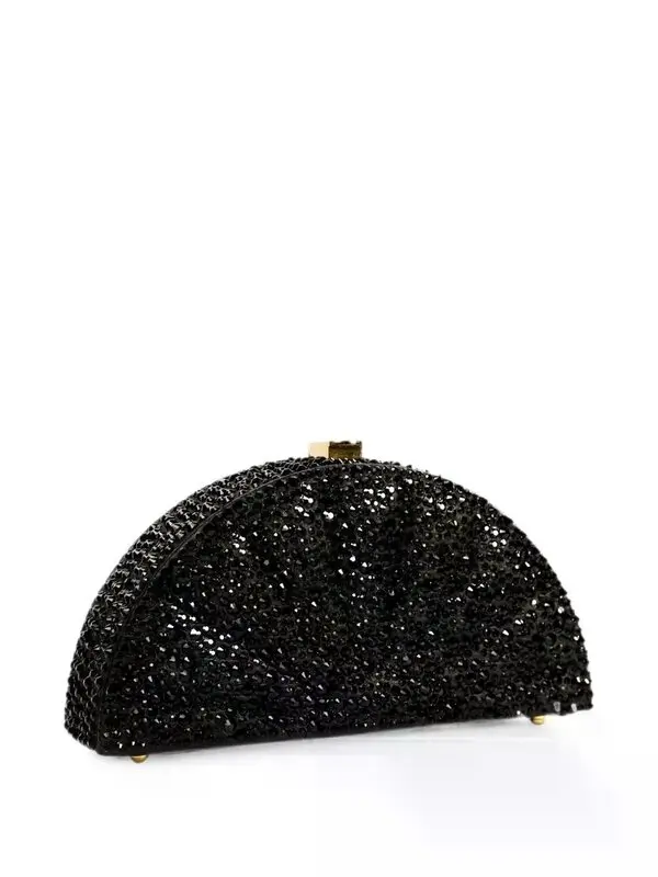 MARZOOK Crystal Embellished Half-moon Clutch Bag