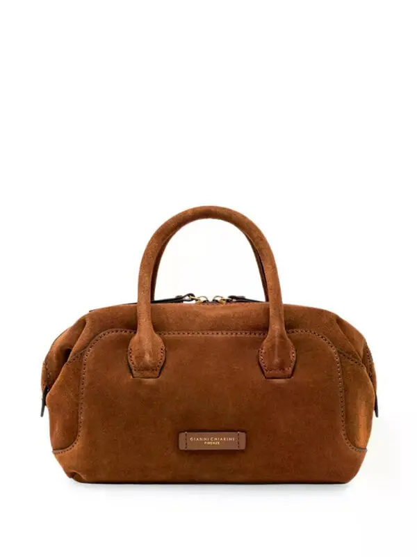 GIANNI CHIARINI Large Gemma Suede Leather Tote Bag