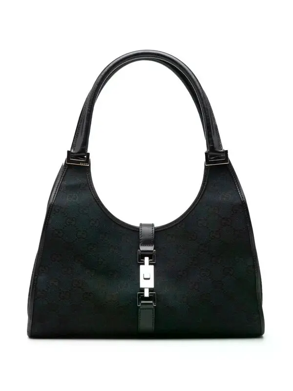 Gucci 2000-2015 Gg Canvas Jackie Bardot Shoulder Bag - Blue