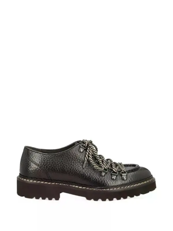 DOUCAL'S Grain-leather Lace-up Shoes - Brown