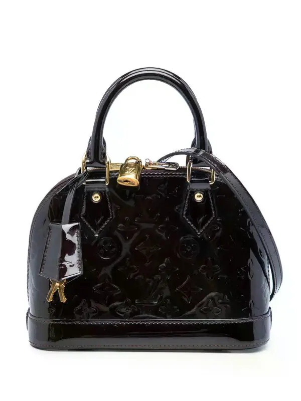 LOUIS VUITTON 2019 Monogram Vernis Alma Bb Satchel