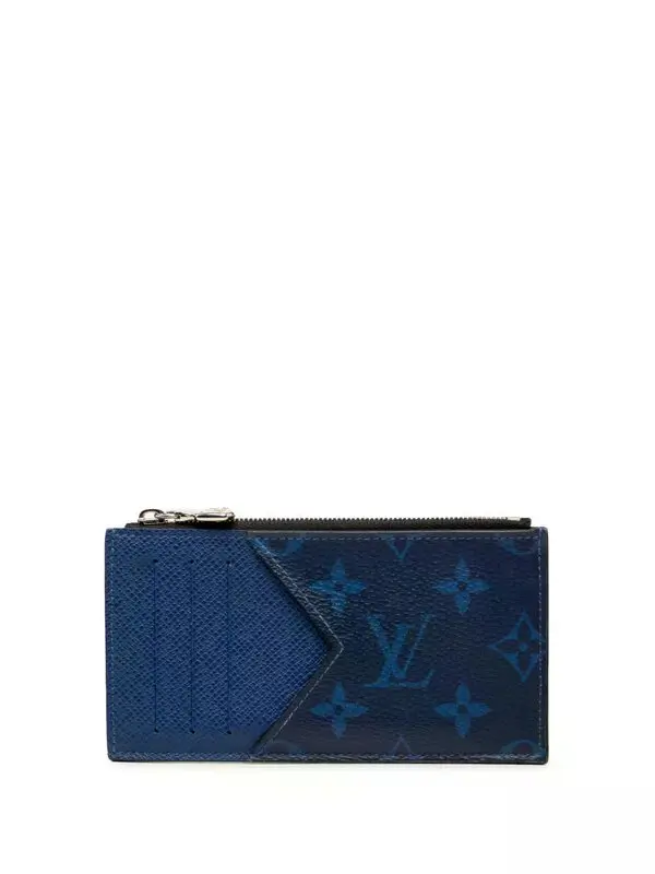 LOUIS VUITTON 2000 Monogram Taigarama Coin Card Holder