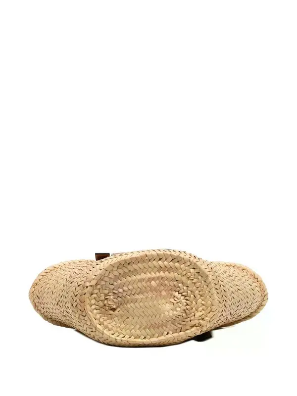 Loewe 2022 Small Raffia Anagram Basket Tote Bag