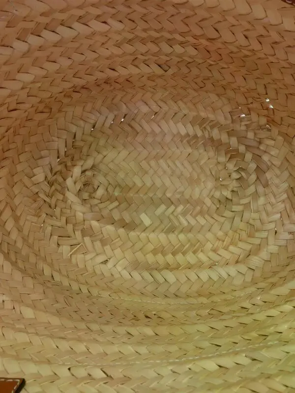 Loewe 2022 Small Raffia Anagram Basket Tote Bag