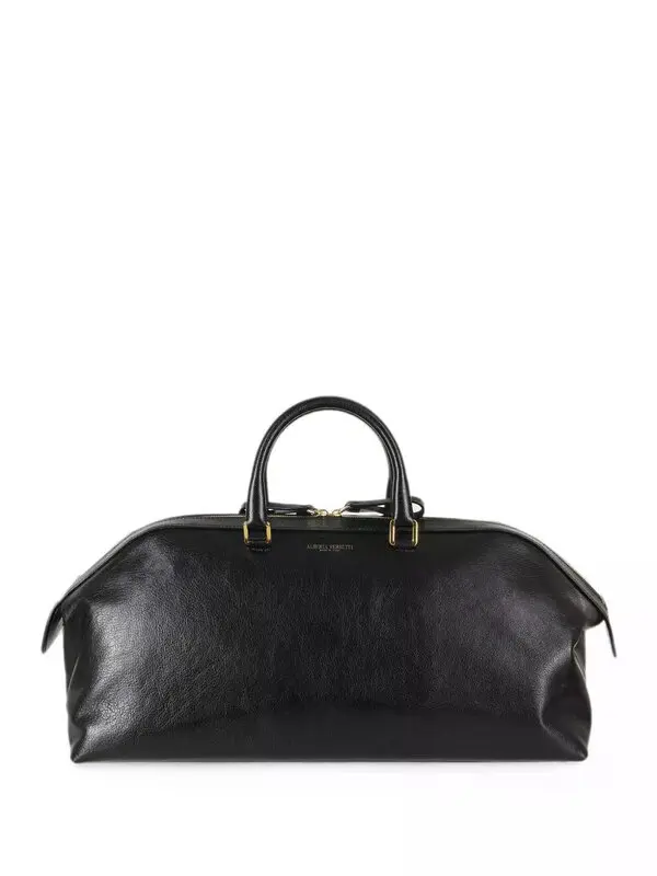 Alberta Ferretti Logo-print Leather Tote Bag - Black
