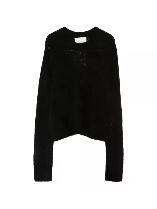 LISA YANG Solene Crew-neck Long-sleeve Sweater - Black