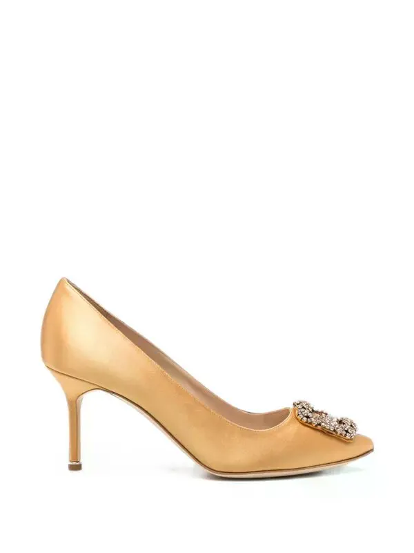Manolo Blahnik Hangisi Crystal-buckle Pumps