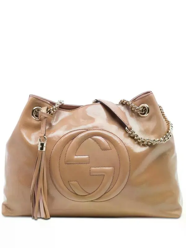 Gucci 2016-2026 Medium Patent Soho Chain Tote Bag