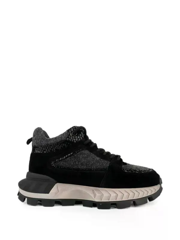 LINDA BAUMANN Snakeskin-effect Panelled Sneakers