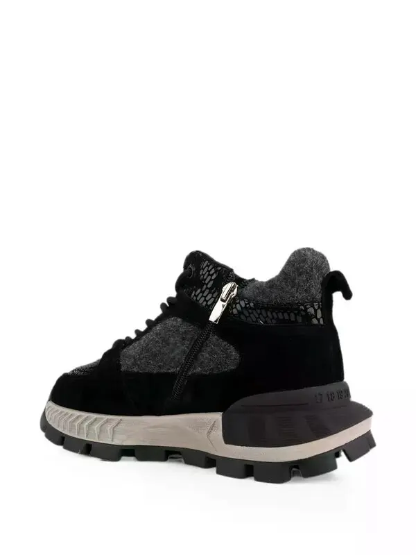 LINDA BAUMANN Snakeskin-effect Panelled Sneakers