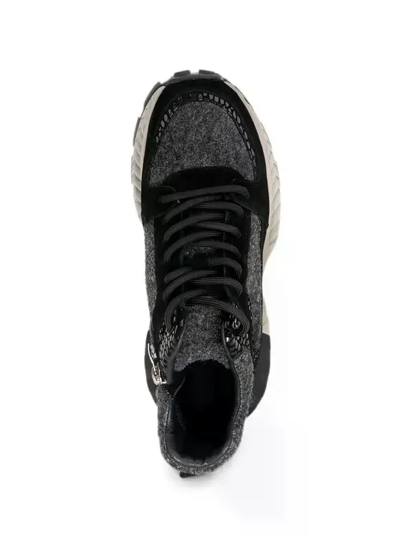 LINDA BAUMANN Snakeskin-effect Paneled Sneakers