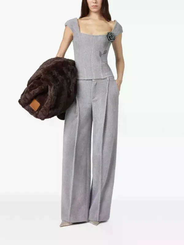 Giuseppe Di Morabito Pleated Wide-leg Trousers